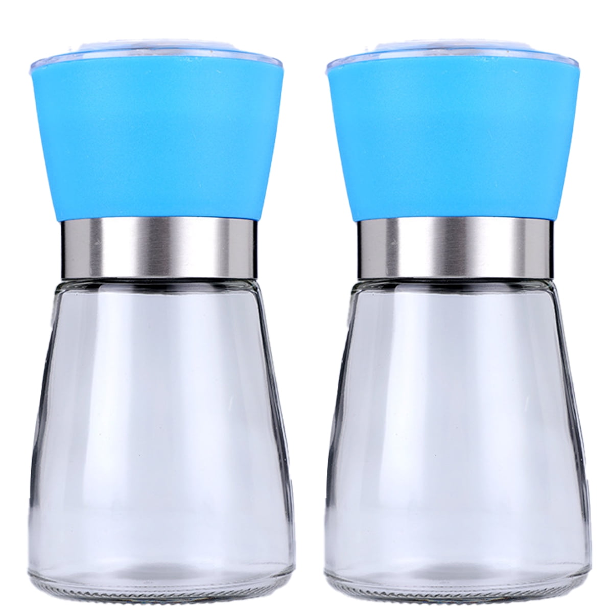 Salt and Pepper Grinder Set Color- Refillable Small Sea Salt ...