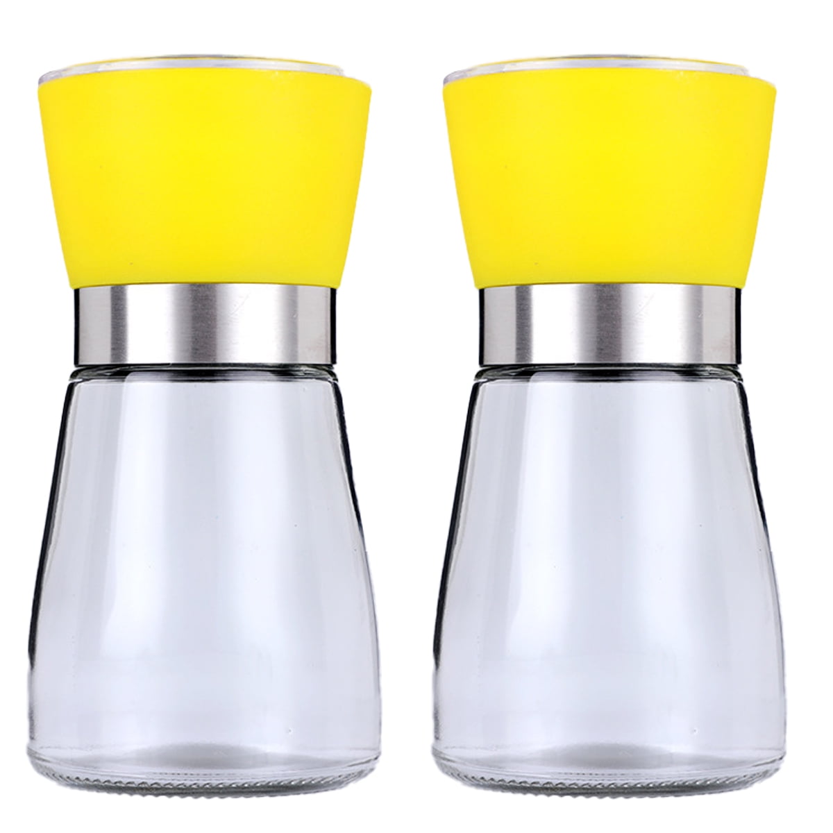 Salt and Pepper Grinder Set Color- Refillable Small Sea Salt ...