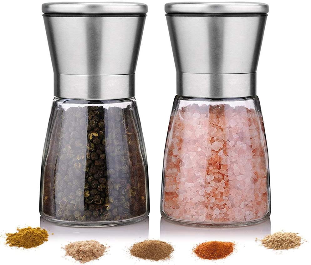Salt and Pepper Grinder Set Combo Short Size - Black Pepper,Herb ...