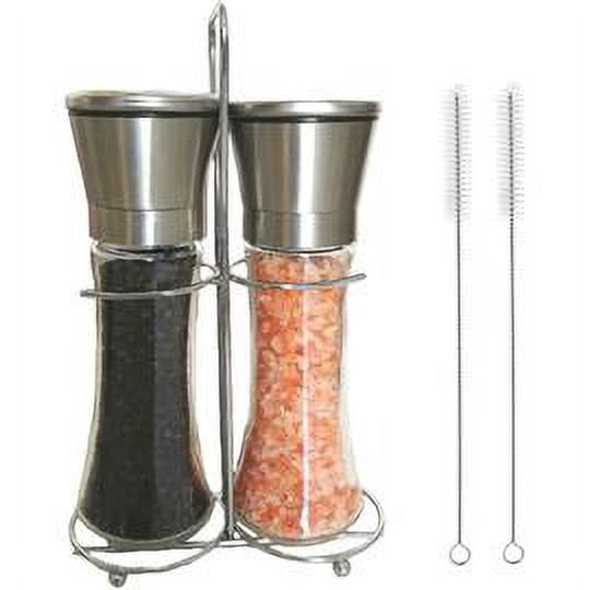 Salt and Pepper Grinder Set, Salt and Pepper Shakers with Adjustable ...
