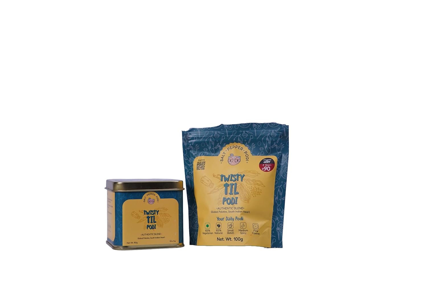 Salt Pepper Podi | Twisty Til Podi | Exquisite Blend of Aromatic Spices ...