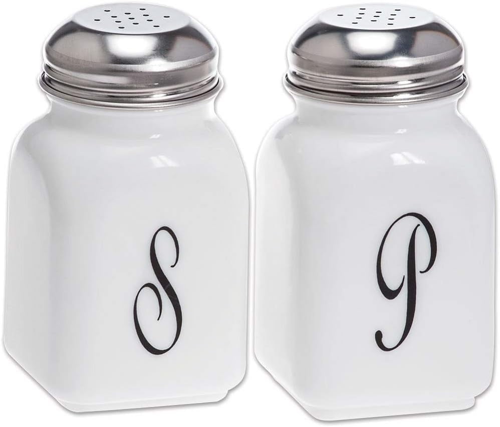 Salt & Pepper Shaker Set - Square Stove Top Jar - American Made ...