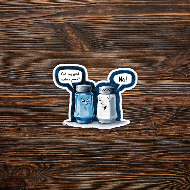 Salt And Pepper Shakers Cute Cartoon Sodium Gag Gift Ideaphone Decal ...