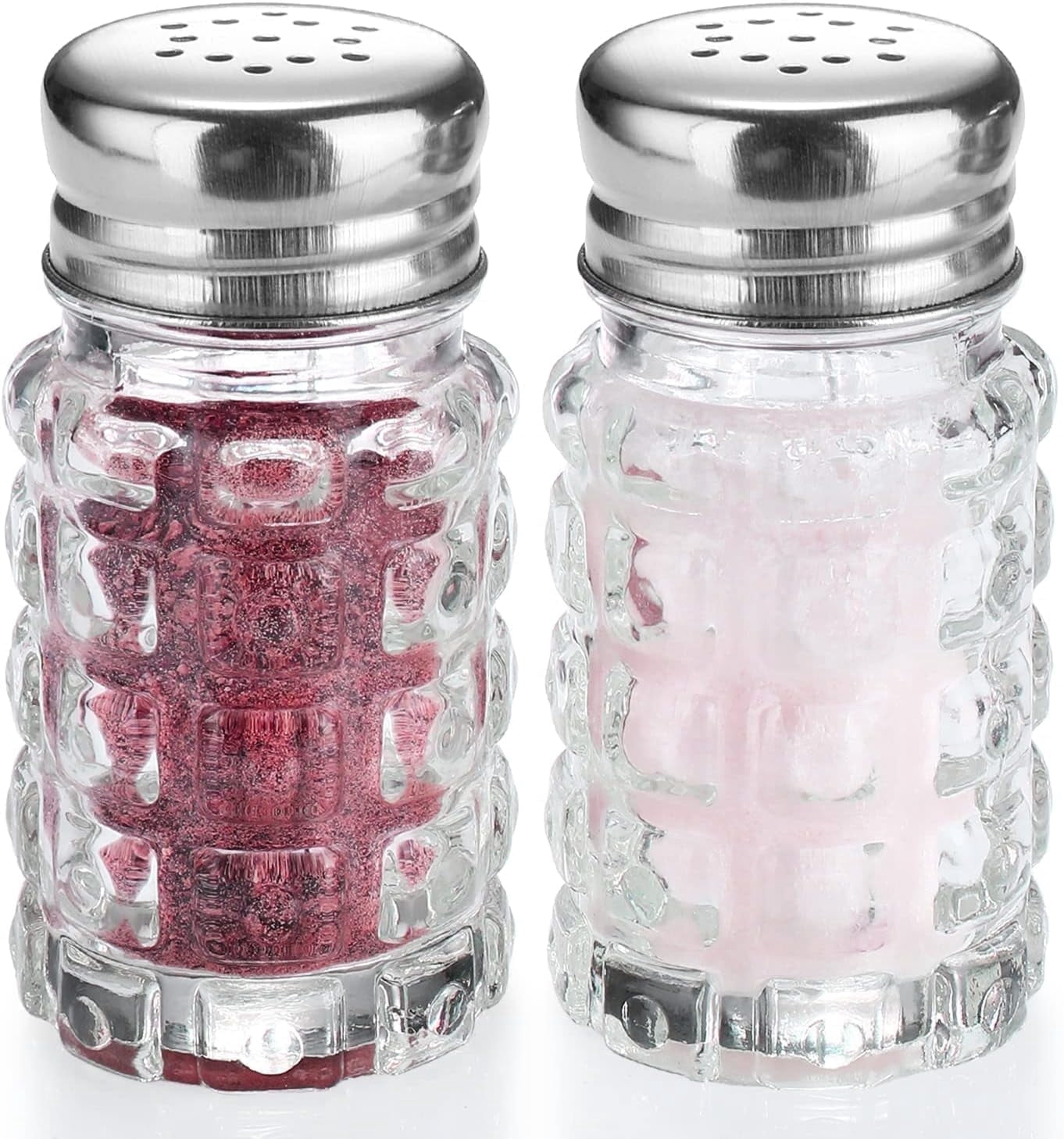 Dompilc, Salt and Pepper Shakers, 2PC, Clear Glass Farmhouse Style ...