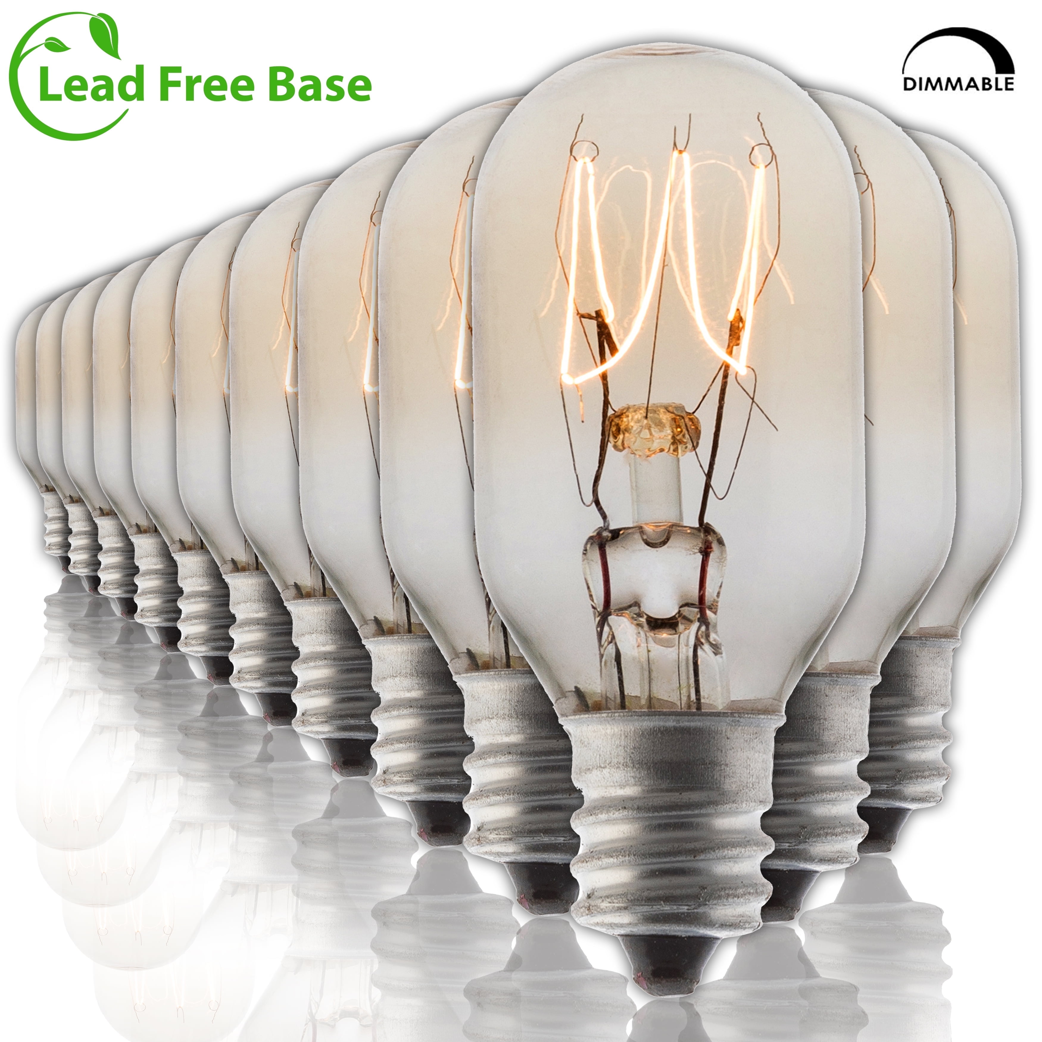 SouLight Salt Rock Lamp Replacement Bulb 15W 12 Pack E12 T20 ...