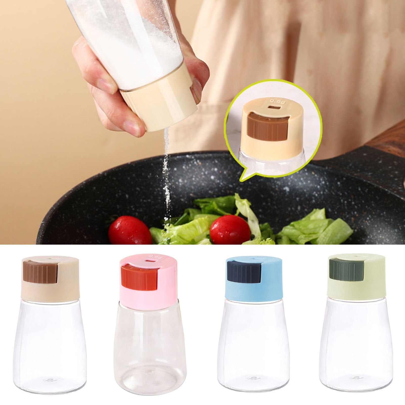 Salt Shaker Clear Precise Control Quantitative Each Press 0.5g Healthy ...