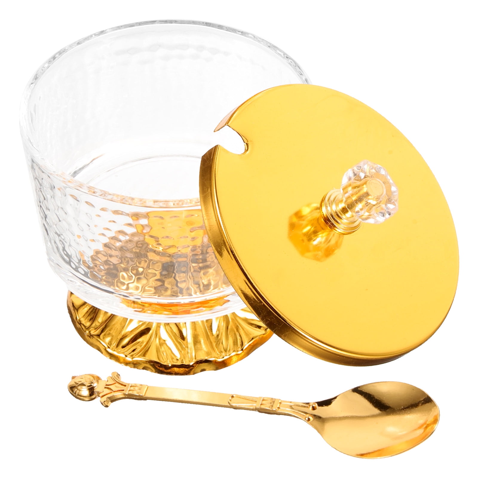 Salt Shaker Glass Jar with Lid Kitchen Pantry Hutch Cookie Jars ...