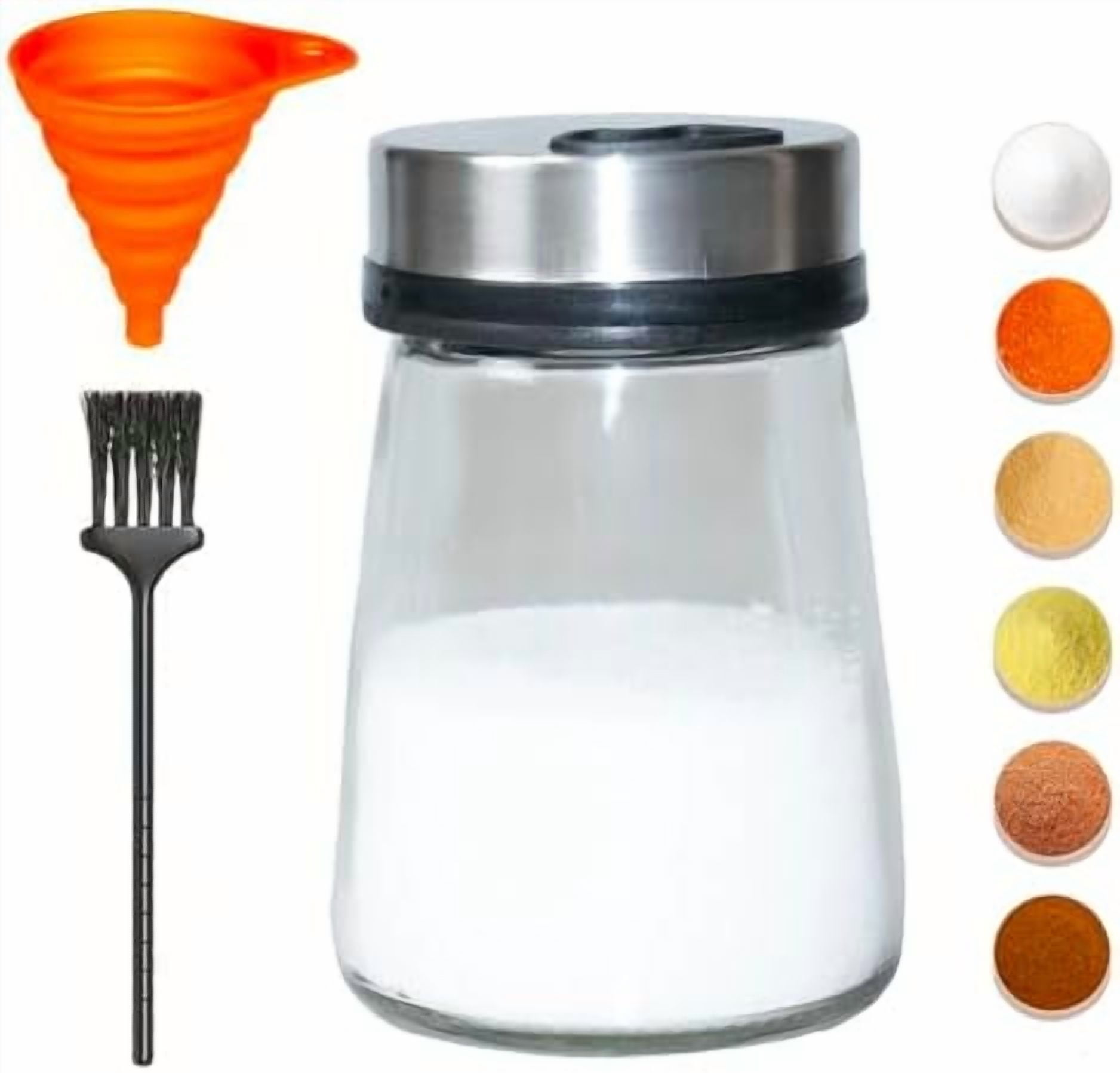 Salt Shaker or Pepper Shaker with Adjustable Pour Holes, 4inch Small ...