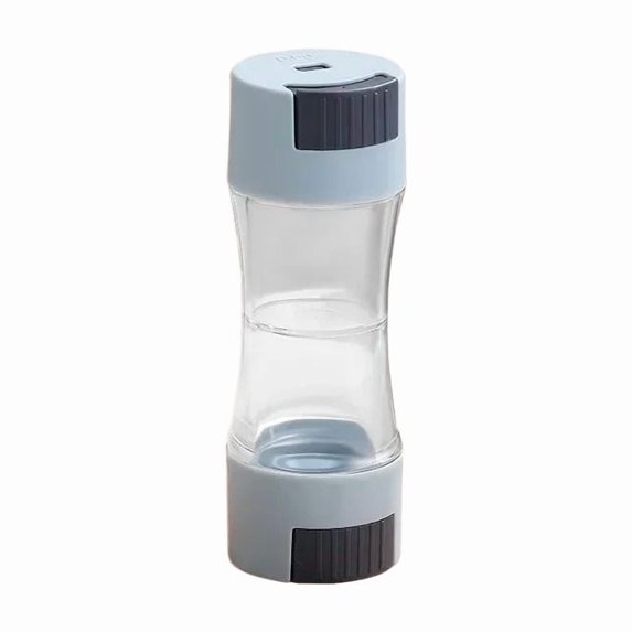 Salt Shaker Press Dispenser Double Head Sugar Spice Pepper Seasoning ...