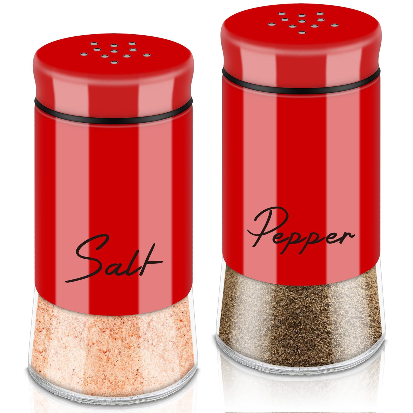 Salt Shaker, Salt and Pepper Shakers Set 5 Oz Glass Salt and Pepper ...