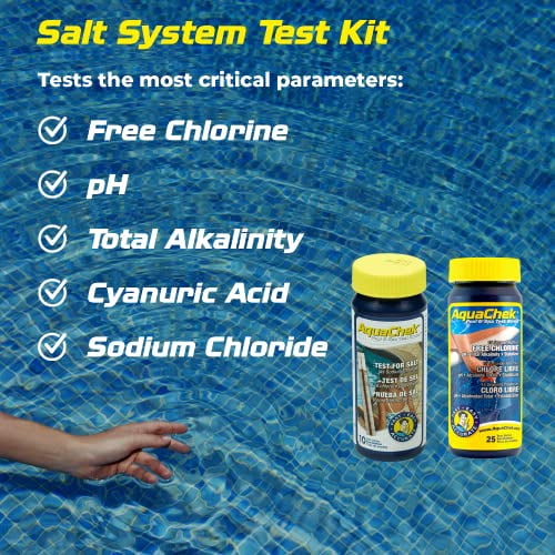 Salt System Test Kit - for Pools and Spas - Salt Water Pool Test Strips ...
