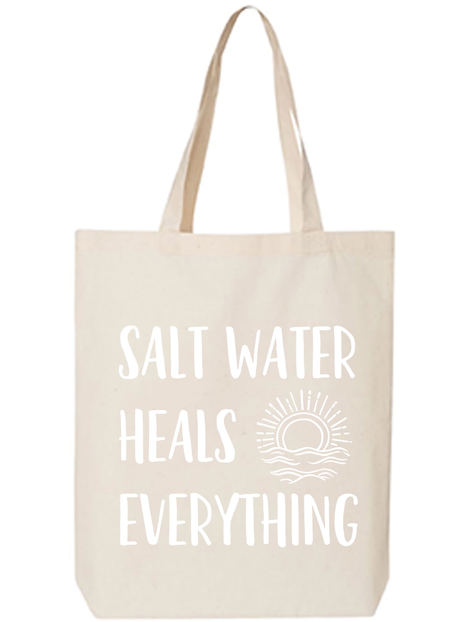 Salt Water Heals Everything Cotton Canvas Tote Bag - Walmart.com