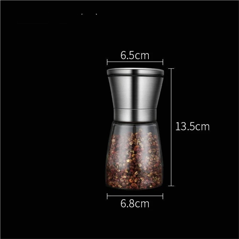Salt and Pepper Grain Mill Shakers Stainless Steel Food Grinder ...