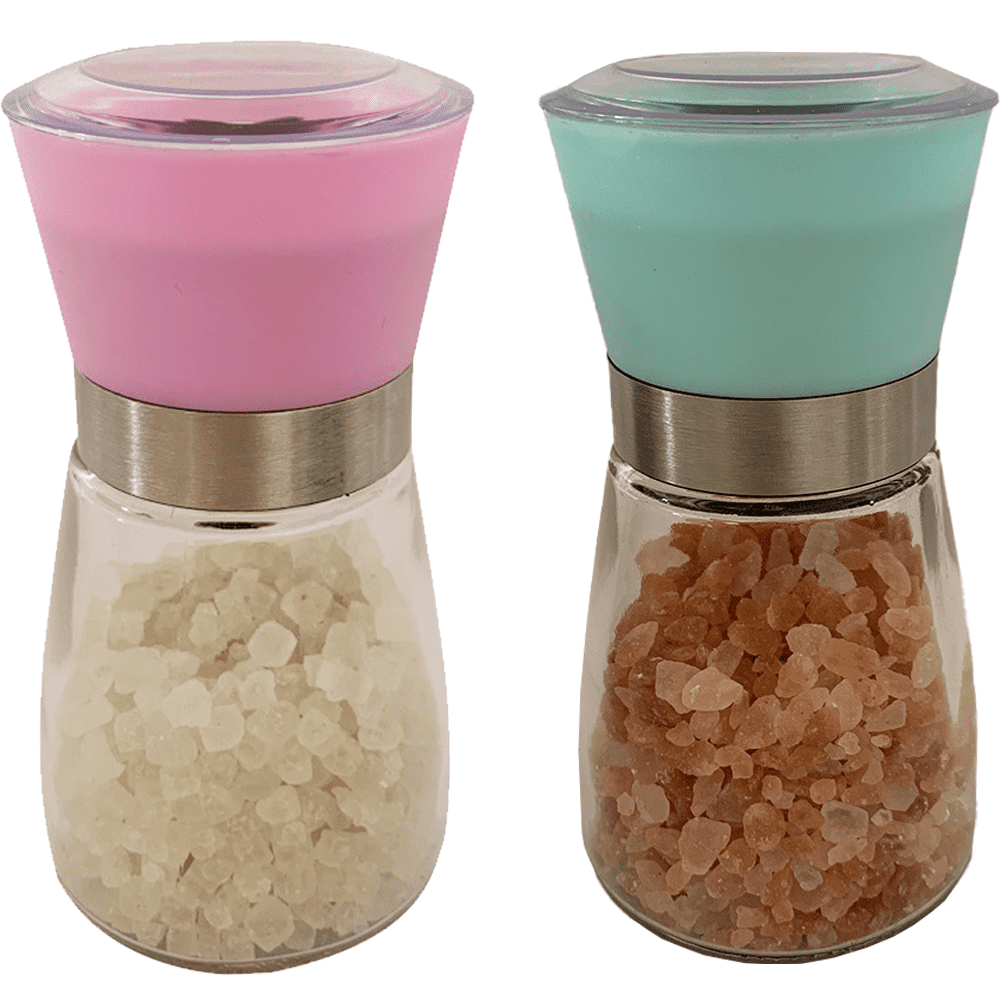 Salt and Pepper Grinder Set Adjustable Spice Ceramic Grinders Mill ...