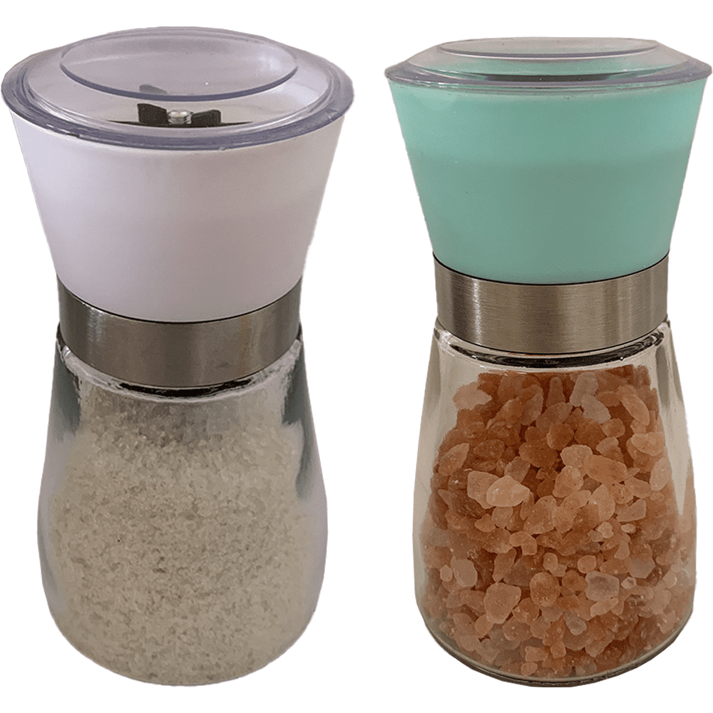 Salt and Pepper Grinder Set - Adjustable Spice Ceramic Grinders Mill ...