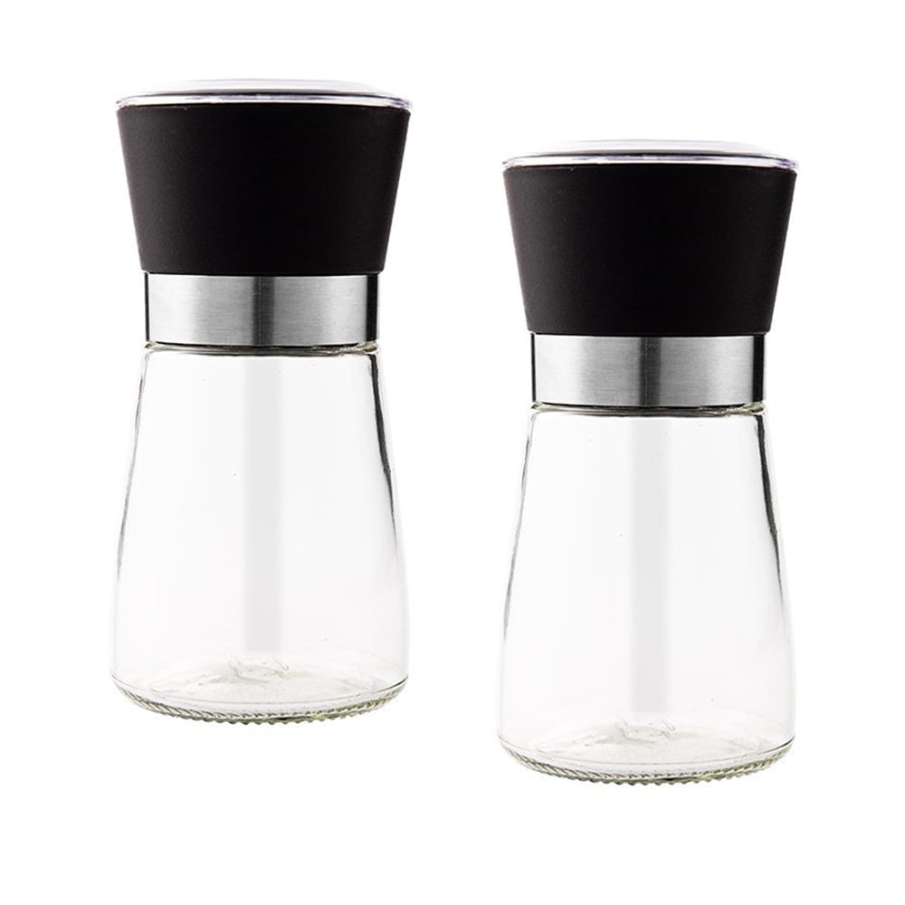 Salt and Pepper Grinder Set - Adjustable Stainless Steel Spice Ceramic ...