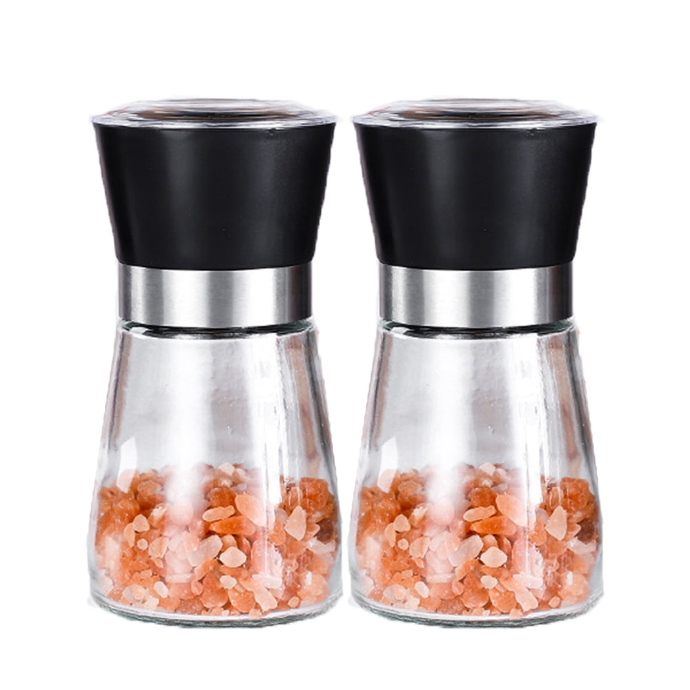 Salt and Pepper Grinder Set - Adjustable Stainless Steel Spice Ceramic ...