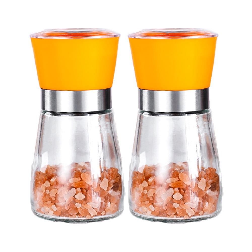 Salt and Pepper Grinder Set - Adjustable Stainless Steel Spice Ceramic ...