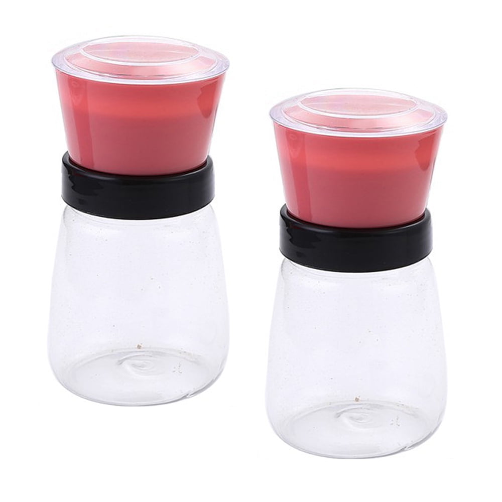 Salt and Pepper Grinder Set Spice Mill Refillable Grinders200ml red ...