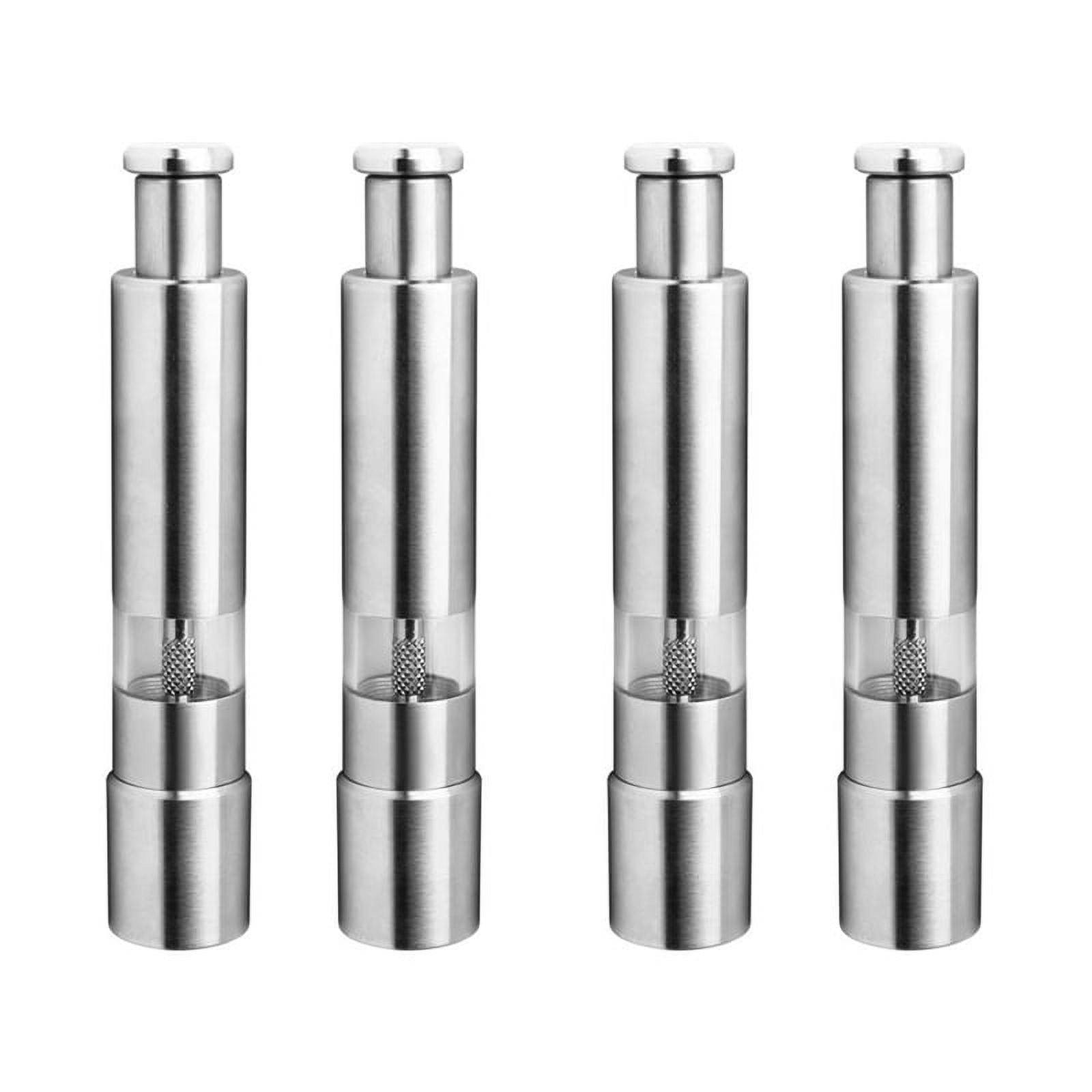 Salt and Pepper Mill Set, Stainless Steel Salt and Pepper Grinder One ...