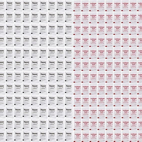 Salt and Pepper Packets Bulk – 6,000 Total (3,000 Iodized Salt + 3,000 ...