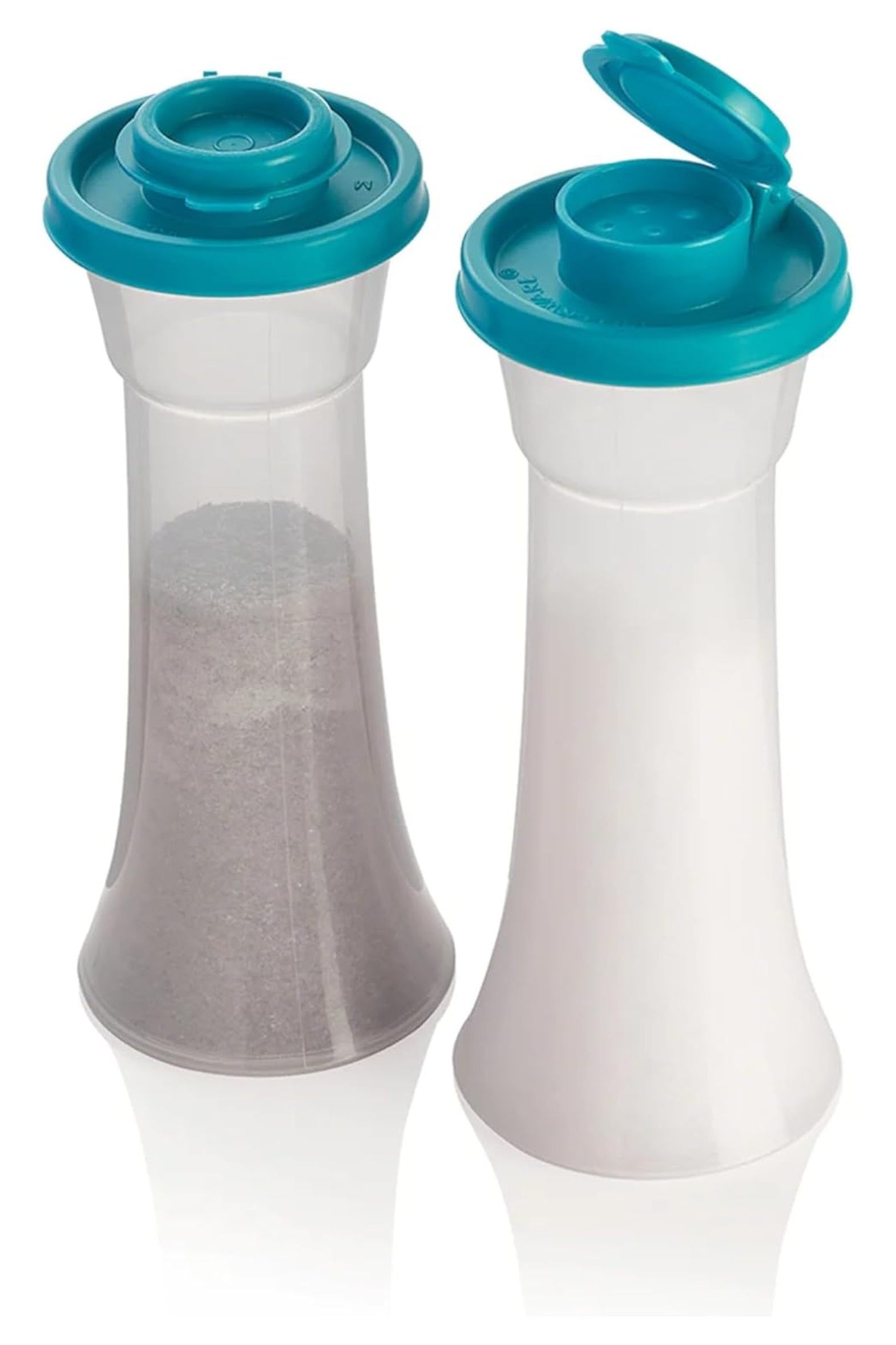 Salt and Pepper Shaker Set Caribbean Sea Blue - Large 2 Piece Spice Jar ...
