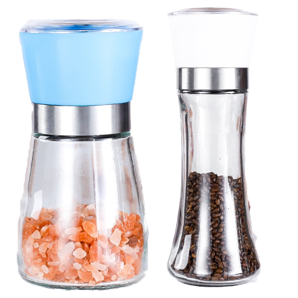 Salt and Pepper Shakers Set Adjustable Coarseness Pepper Grinder Mill ...