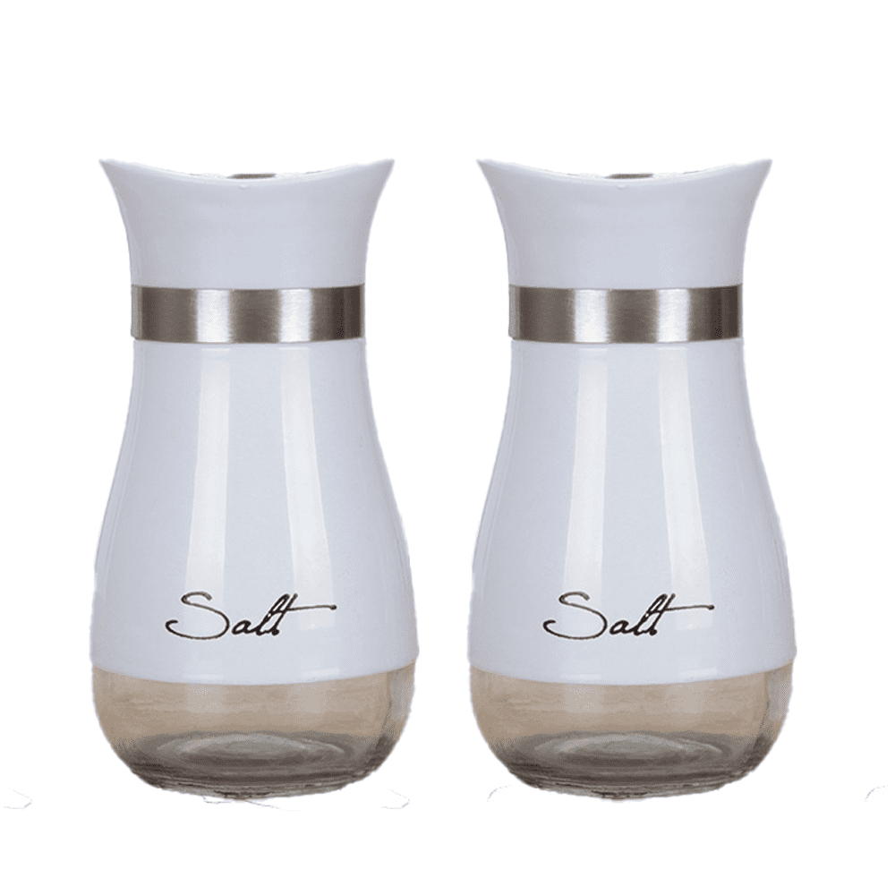 Salt and Pepper Shakers Set, Glass Bottom Salt Pepper Shaker with ...
