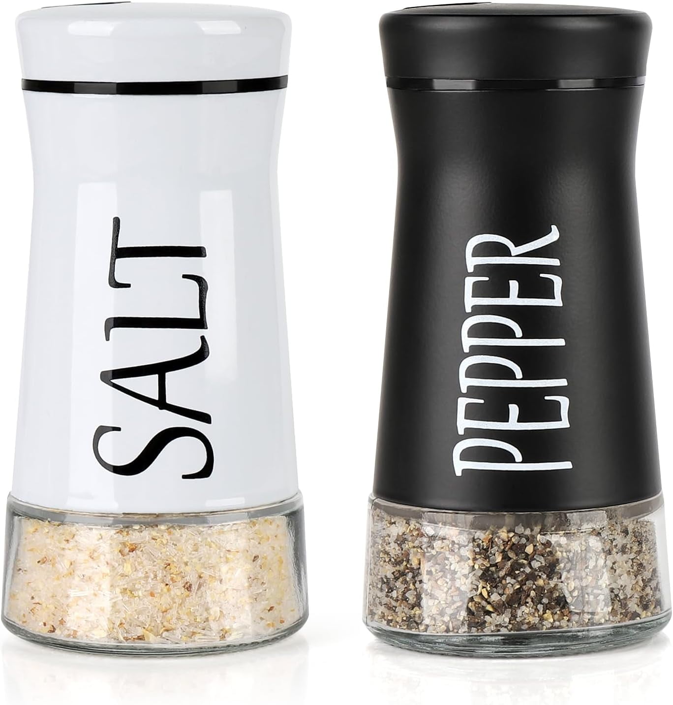 Salt and Pepper Shakers with Adjustable Pour Hole, Stainless Steel Salt ...