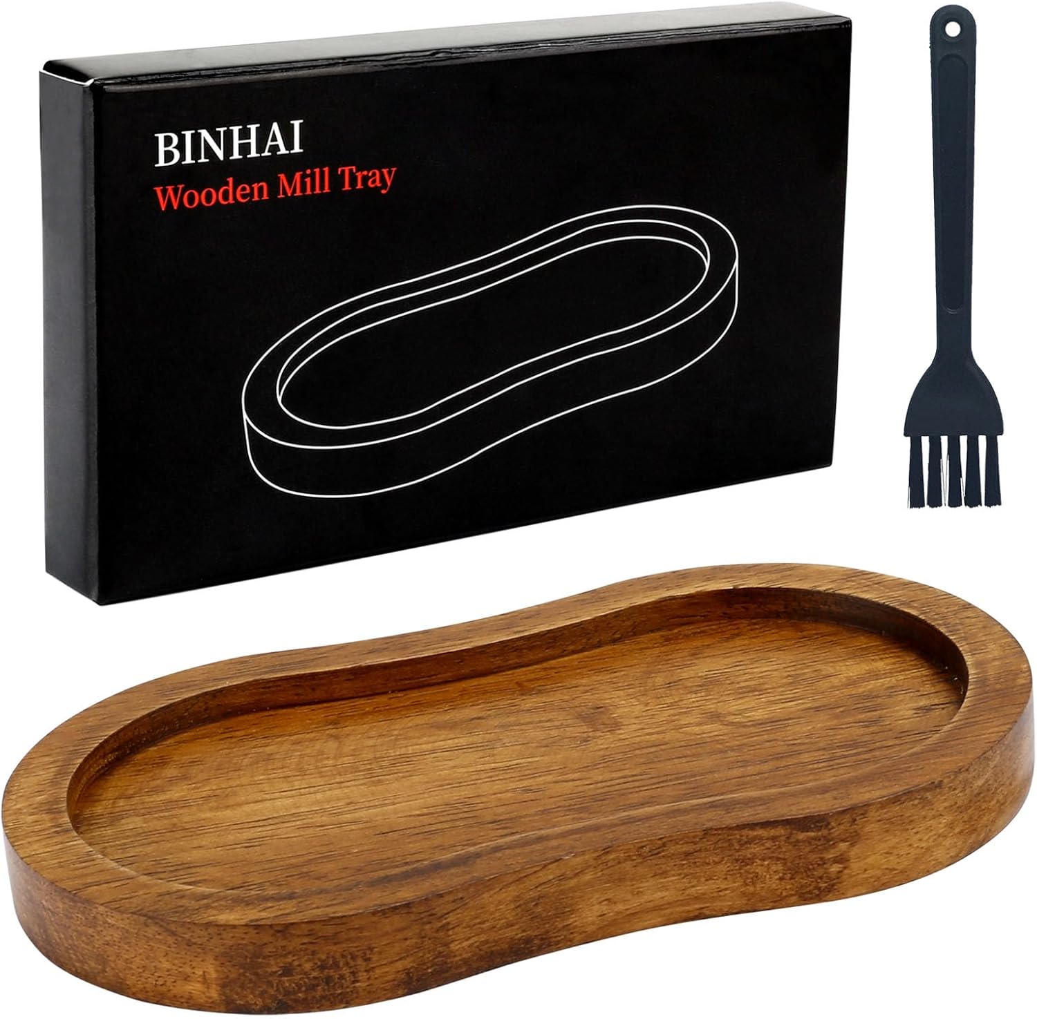 Salt and Pepper Wood Mill Tray, Retro Colour Pepper Grinder Rest, Work ...