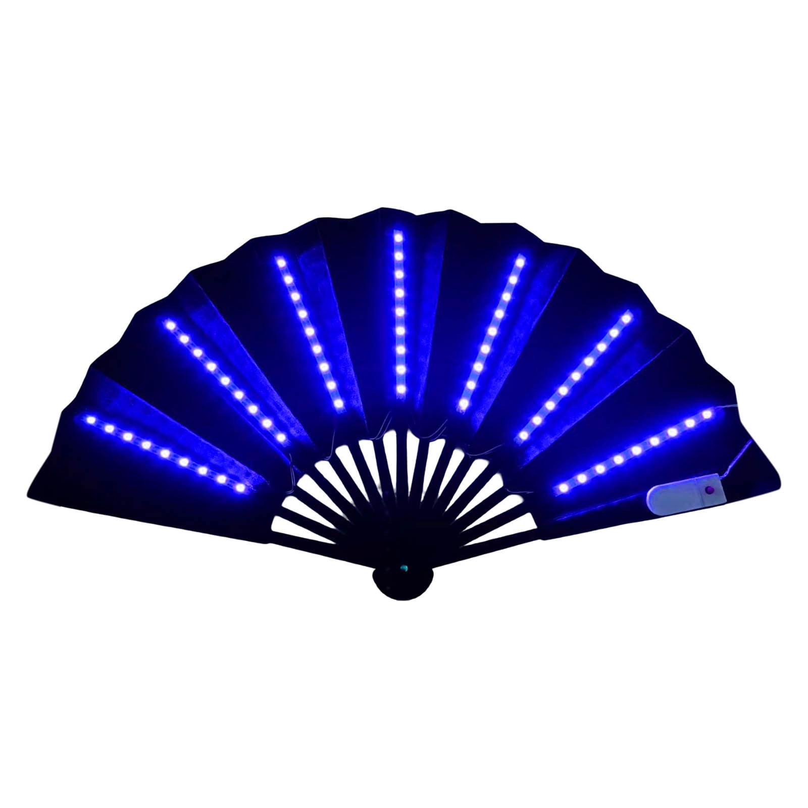 SaltIsle Folding Fan Led Fan, Large Rave Fan Light Up Hand Fan Glowing ...