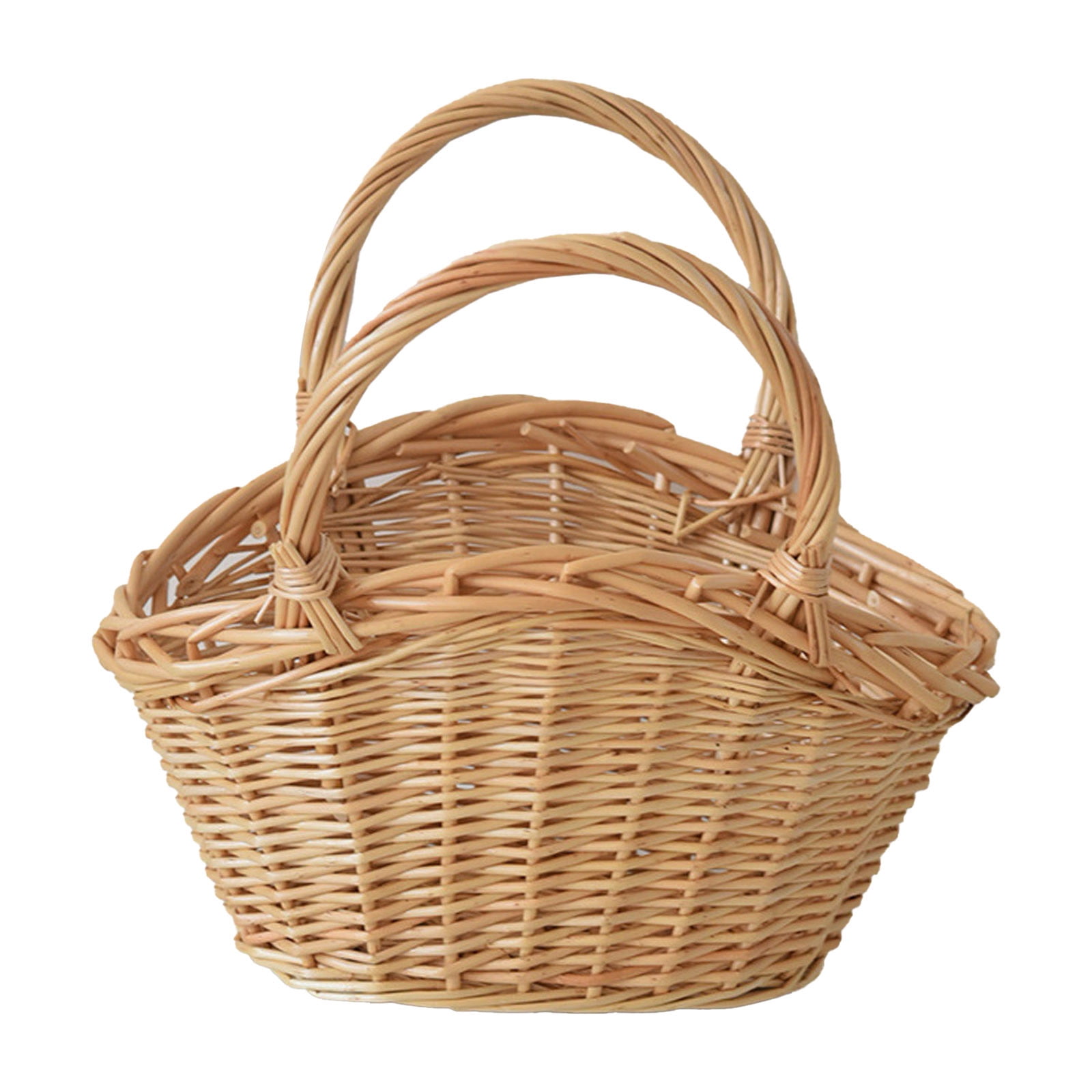 SaltIsle Wicker Picnic Basket with Handle, Empty Basket to Fill Picnic ...