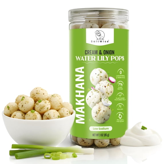 SaltWise Water Lily Pops (Makhana/Fox Nuts) – Olive Oil Roasted | Low ...