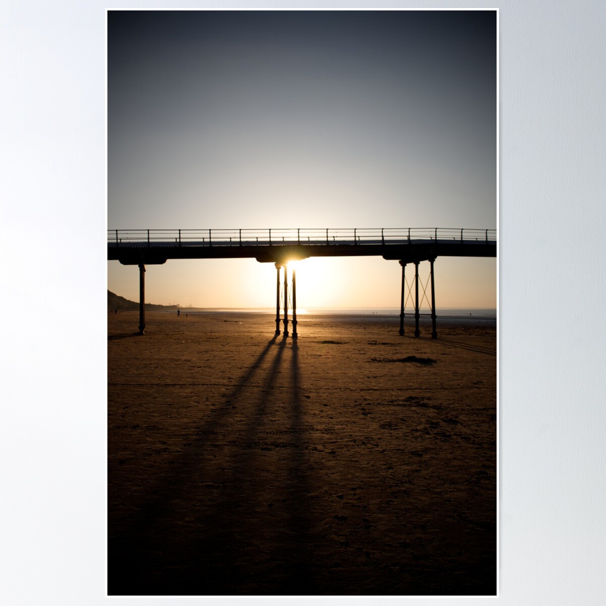 Saltburn Pier Shadows (Colour) Poster Wall Art, Modern Wall Decor For ...
