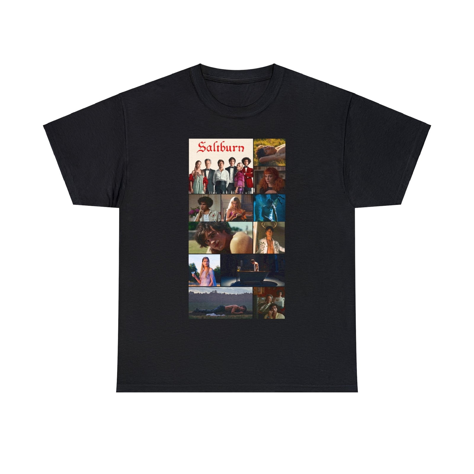 Saltburn Unisex Heavy Cotton Tee, Barry Keoghan, Jacob Elordi, Rosamund ...