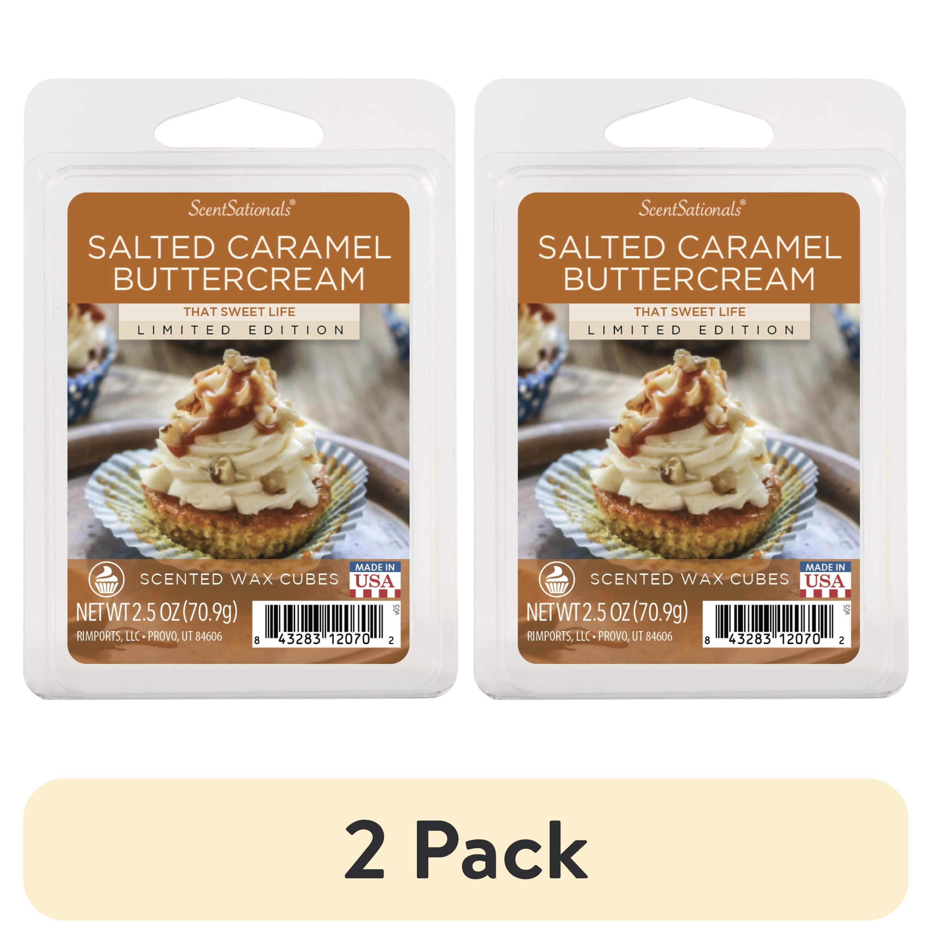(2 pack) Salted Caramel Buttercream Scented Wax Melts, ScentSationals ...