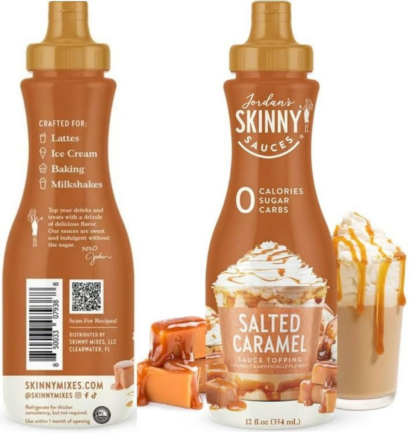 Salted Caramel Coffee Syrup Sauce Sugar Free Keto Zero Calories (Pack ...