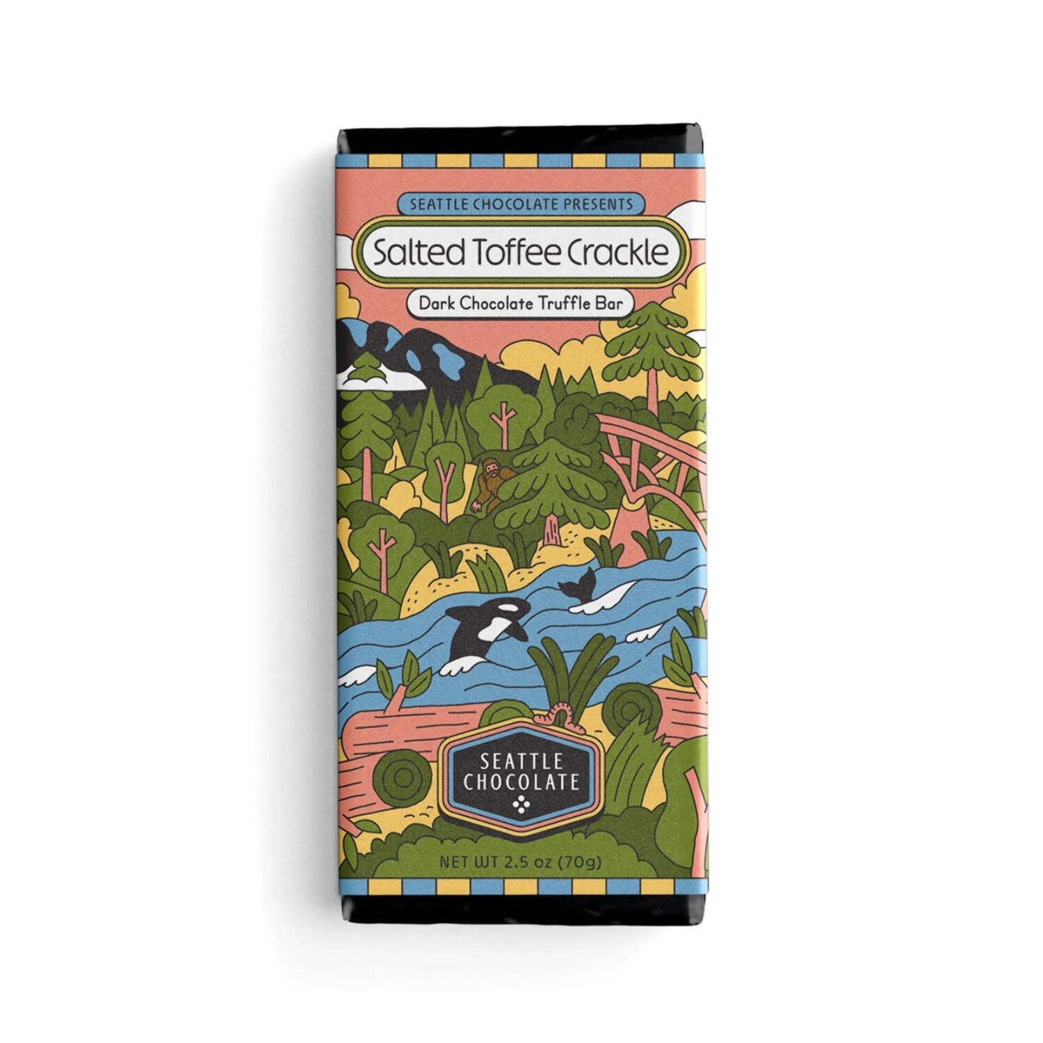 Salted Toffee Crackle Dark Chocolate Truffle Bar - Walmart.com