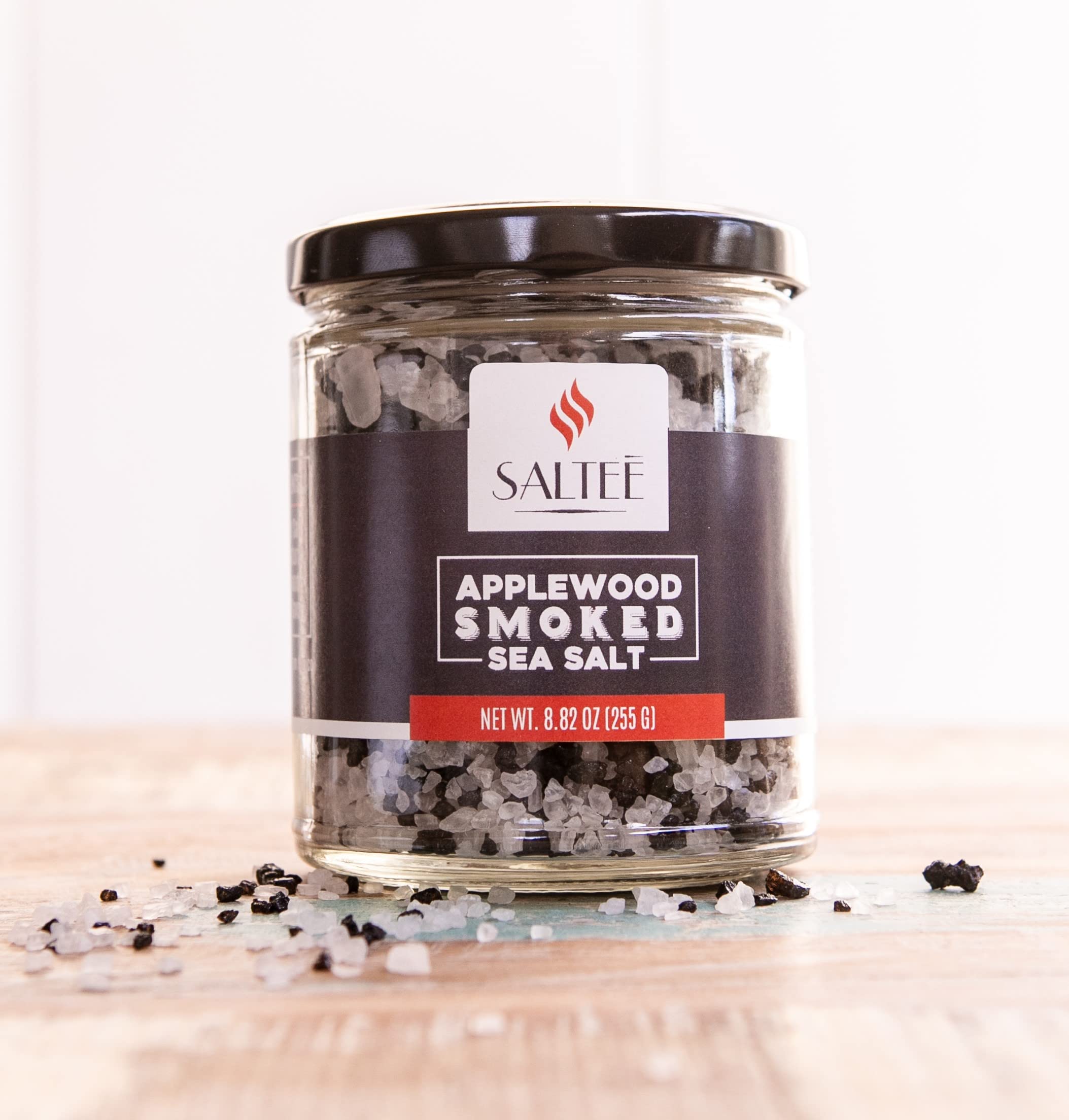 Saltee - Natural Applewood CI30 Smoked Sea Salt I 9oz I Artisan Crafted ...