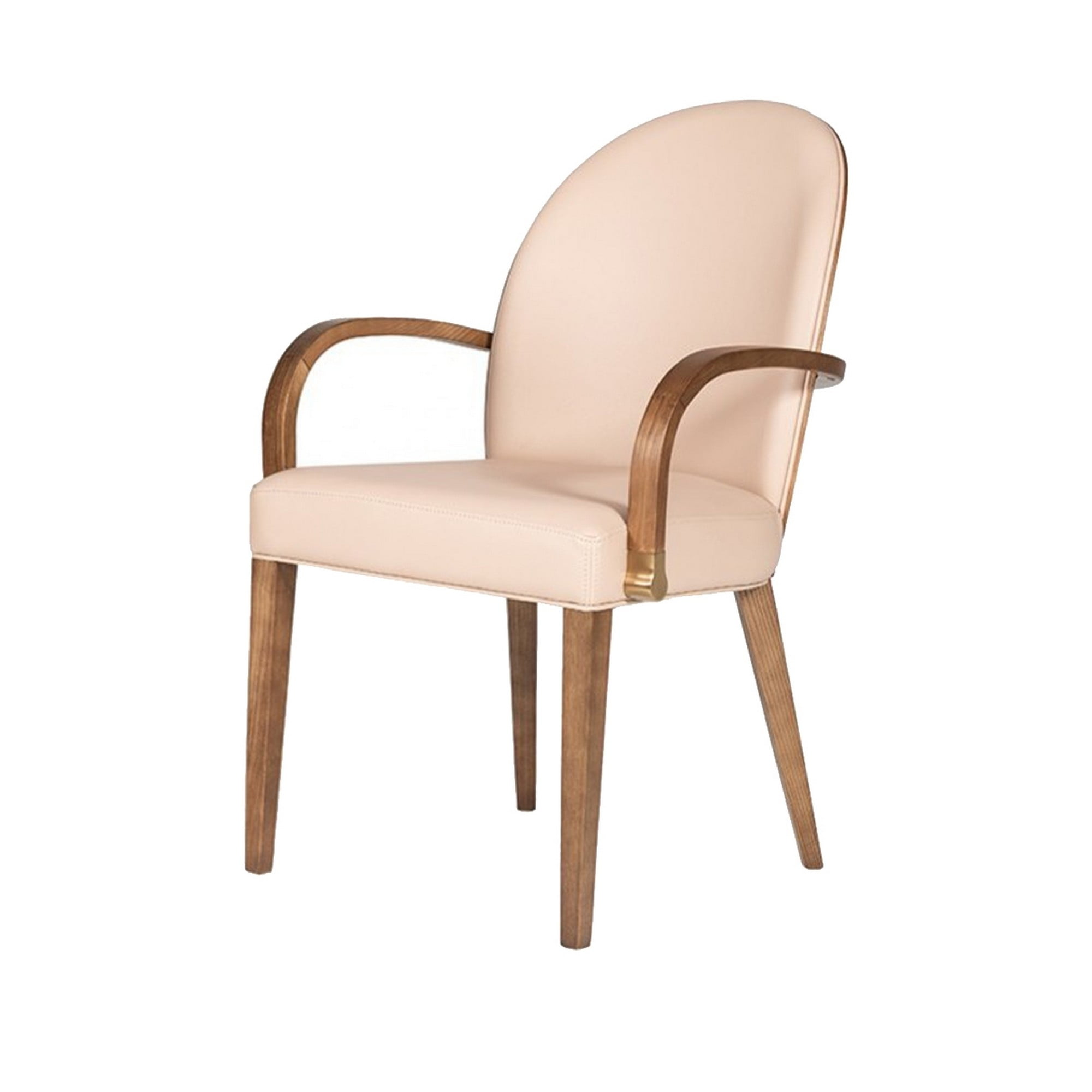 Saltoro Sherpi Leatherette Arched Dining Chair with Round Tapered Legs ...
