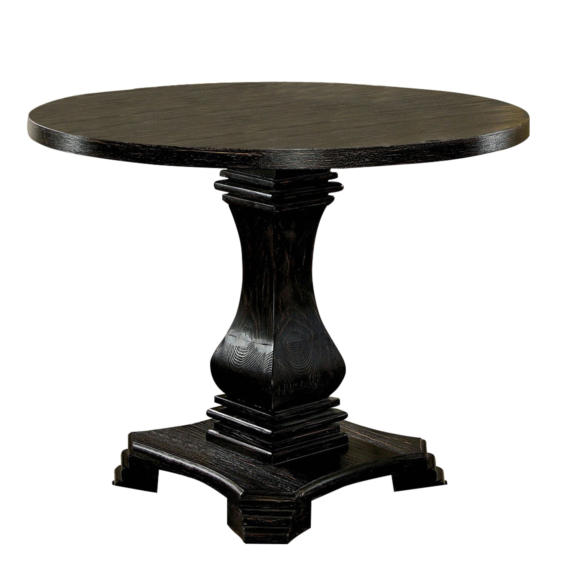 Saltoro Sherpi Traditional Wooden Counter Height Table with Pedestal ...