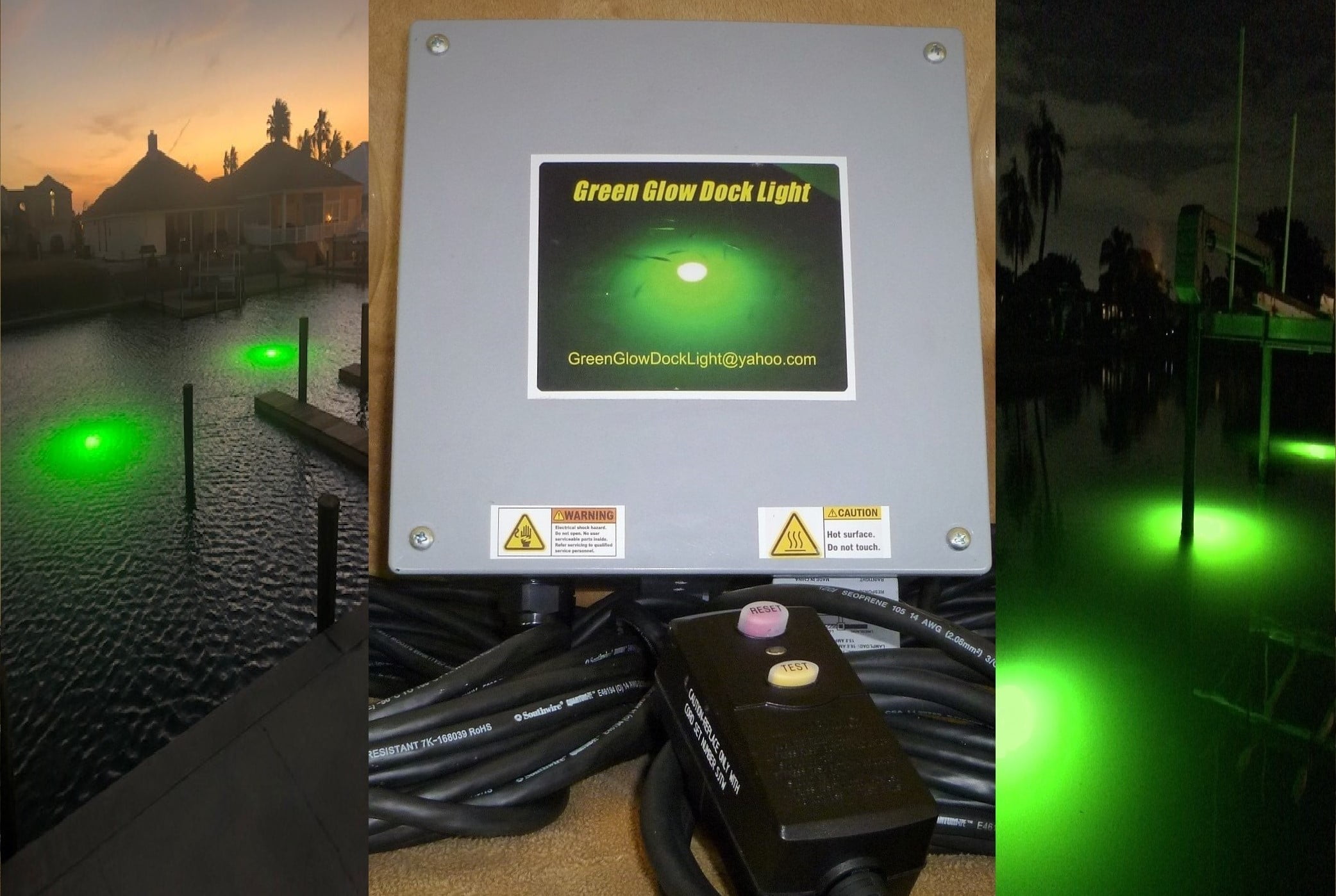 Saltwater Approved & Barnacle Burning Bulbs, Double Lamp Bright Green ...