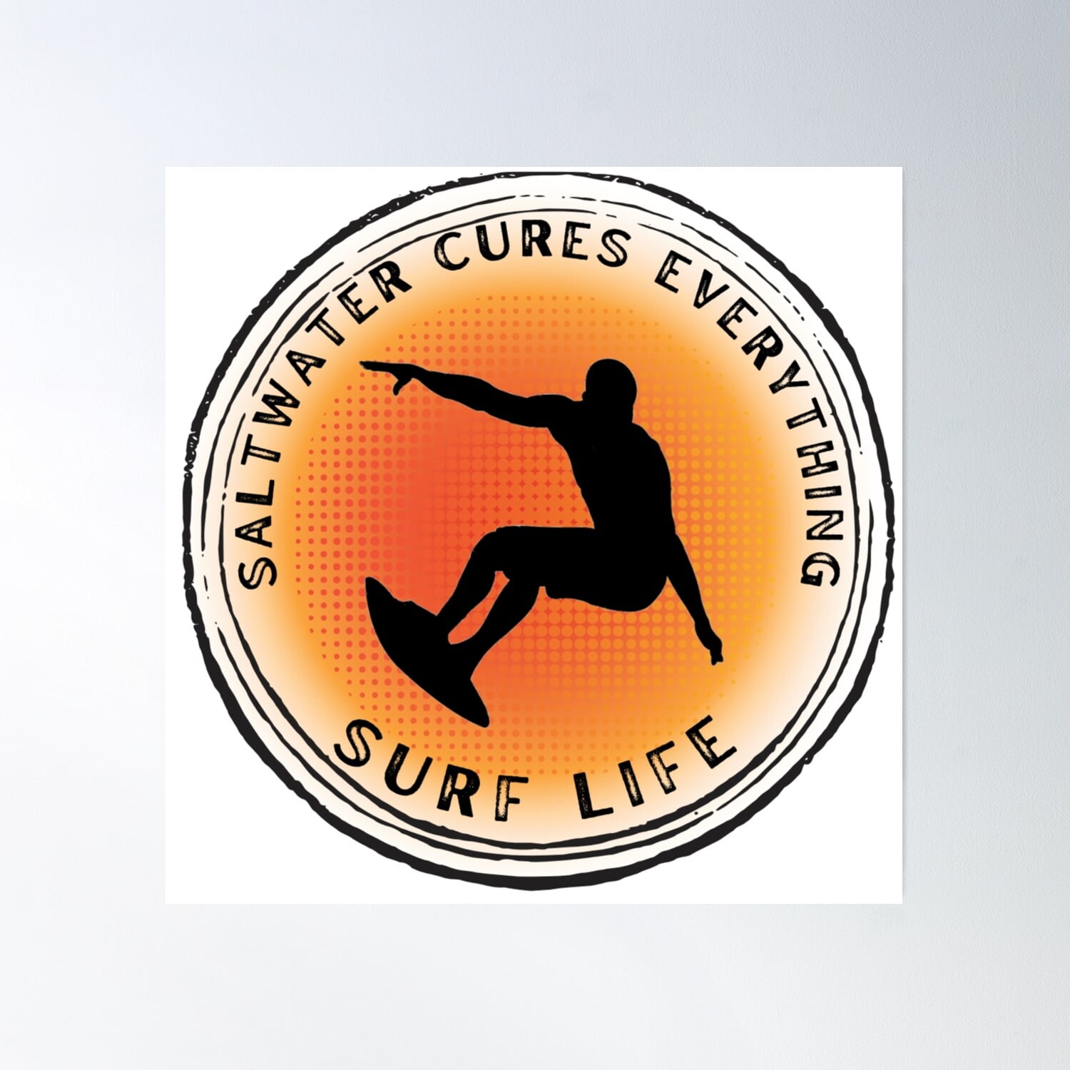 Saltwater Cures Everything Poster Wall Art, Modern Wall Decor, 30x30 ...