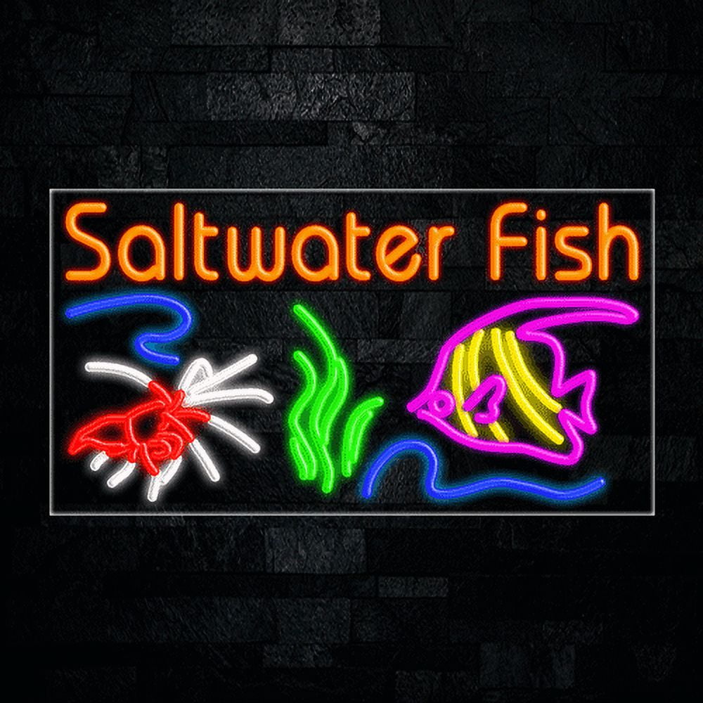 Saltwater Fish LED Neon Sign #31774 Made in USA - Walmart.com