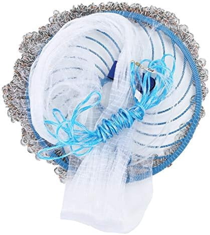 Saltwater Fishing Cast Net, Casting Net 12ft 360cm with Fish Cage and ...