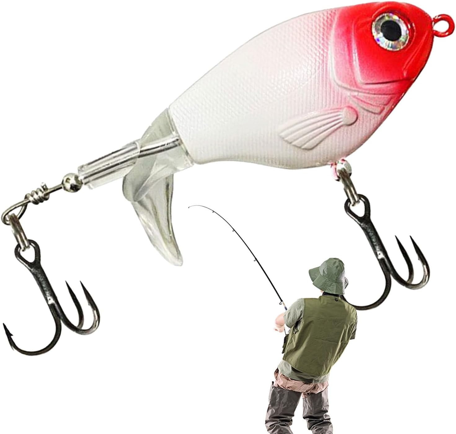 Saltwater Fishing Lures,Propeller Tail Realistic Fishing Lures | Fly ...