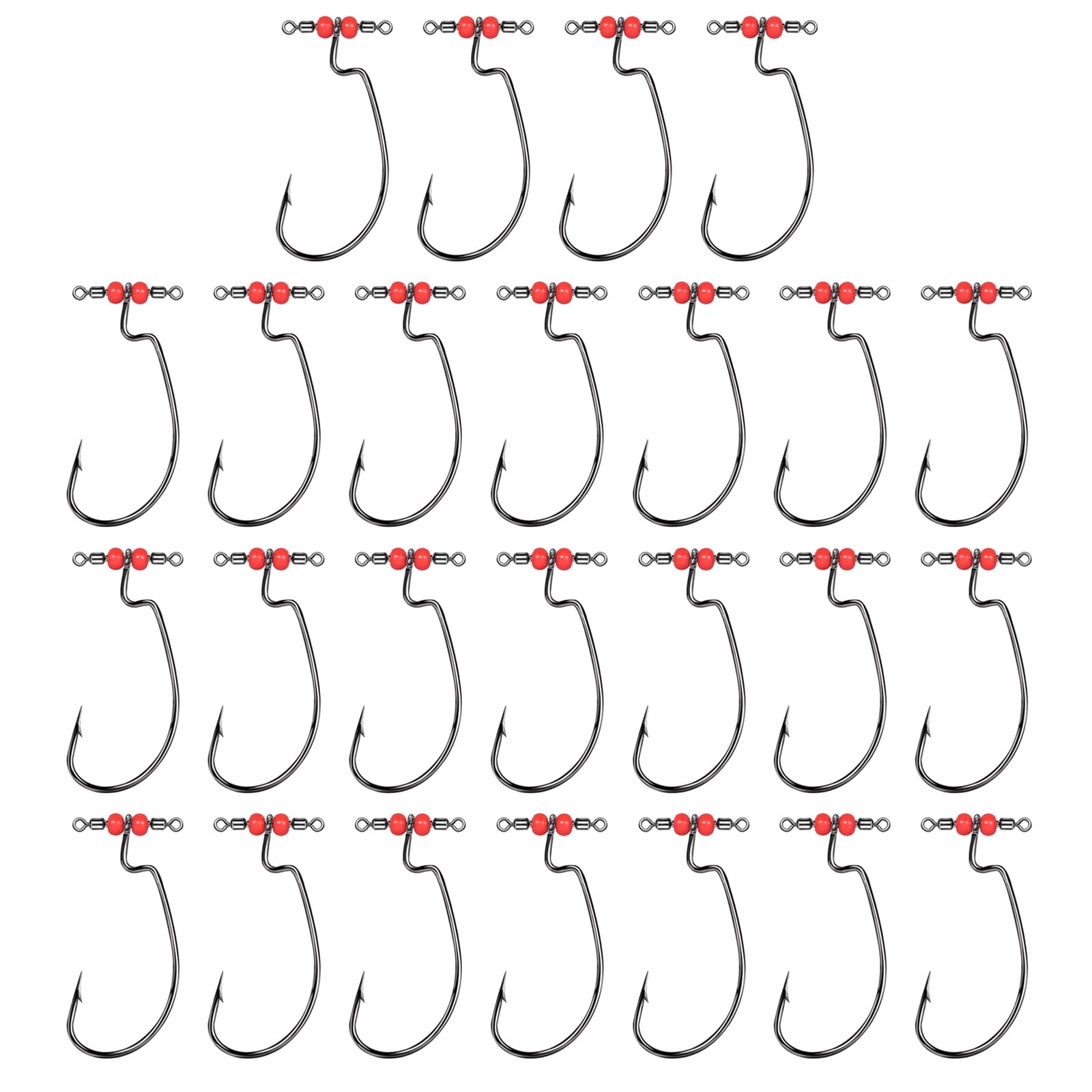 Saltwater Fishing Tackle Drop Shot Hook with Swivels Wide Gaps Barbed ...