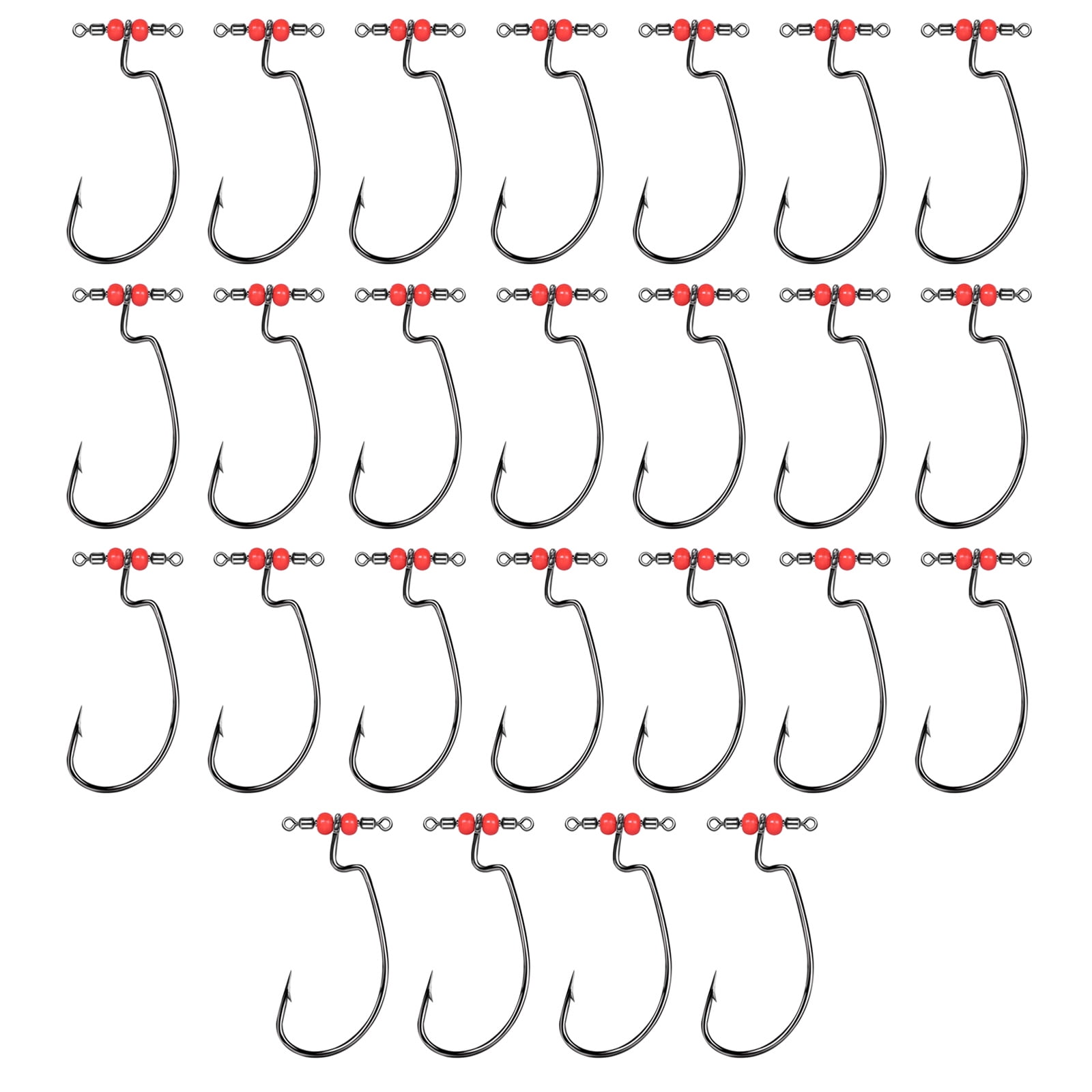 Saltwater Fishing Tackle Shot Hook with Swivels Wide Gaps Barbed Hook ...