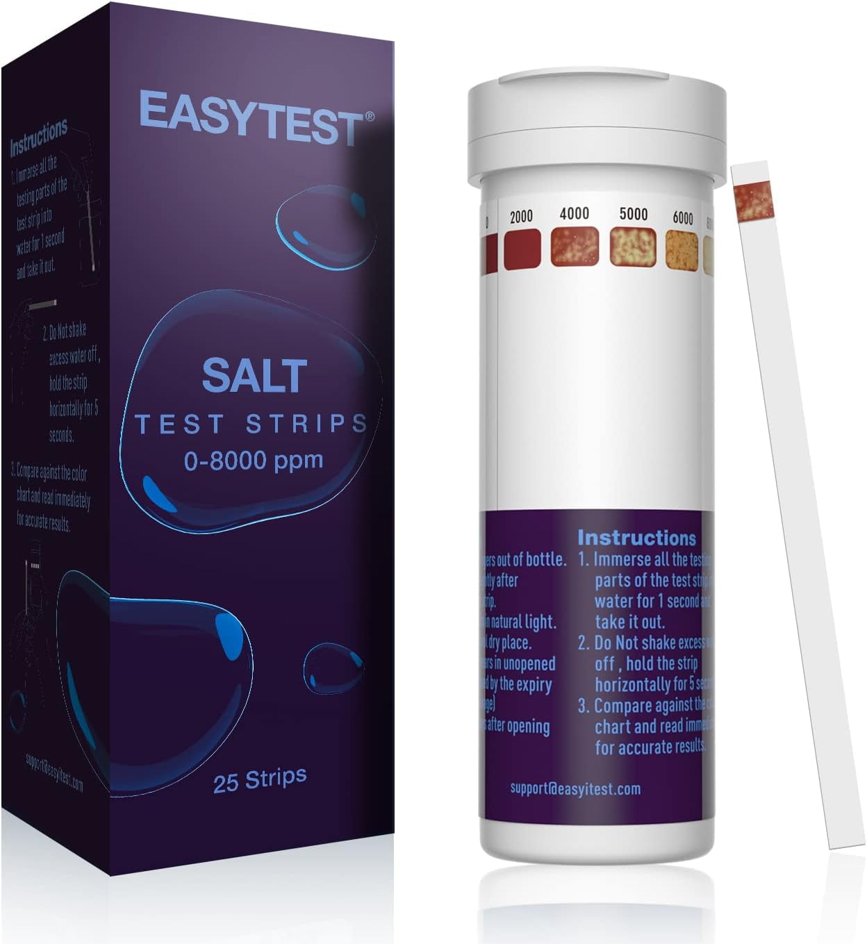 Saltwater Pool Test Strips, Swimming Pool and Spa Salt Test Strips Kit ...