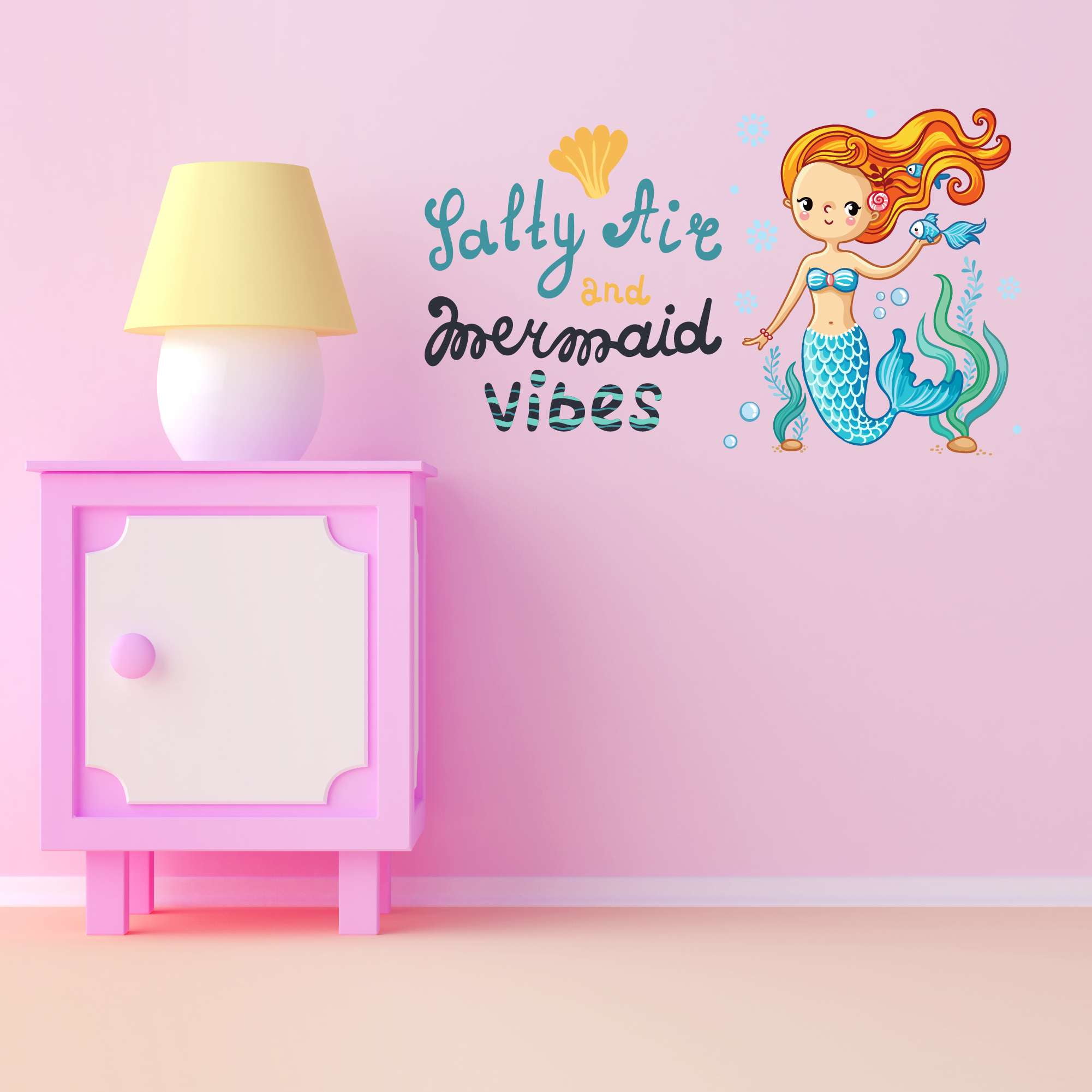 Salty Air Mermaid Vibes Seahorse Statfish Urchin Shell Princess Fish ...